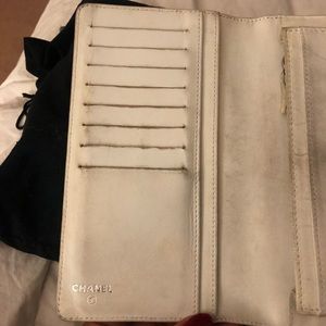 CHANEL | Bags | Authentic Vintage White Chanel Wallet | Poshmark